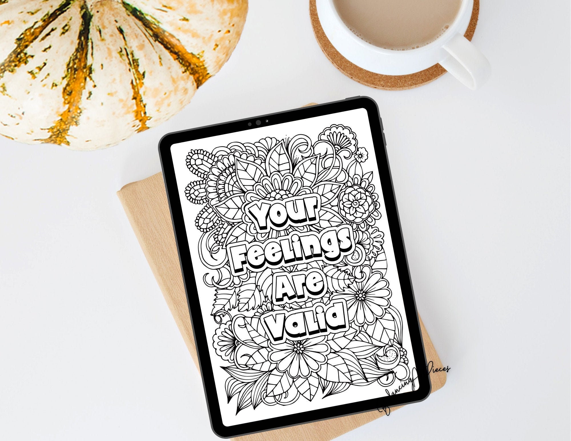 Your Feelings Are Valid Coloring Pages Printable Self Care / Adult ...