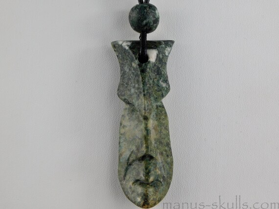 Handcarved PRESELI BLUESTONE Manus Pendant Face Head Mask - Etsy