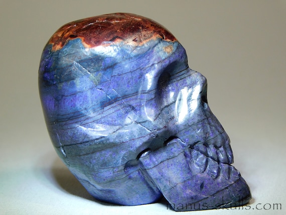 SUGILITE LAVULITE Manus SKULL ...... With Natural Cap ..... - Etsy