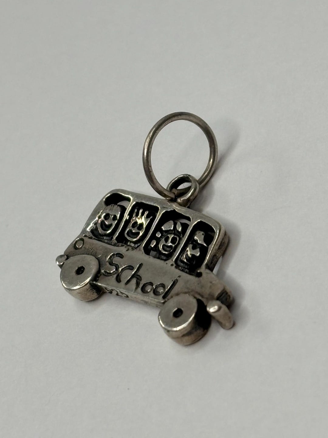 Vintage Sterling Silver School Bus Charm - Etsy