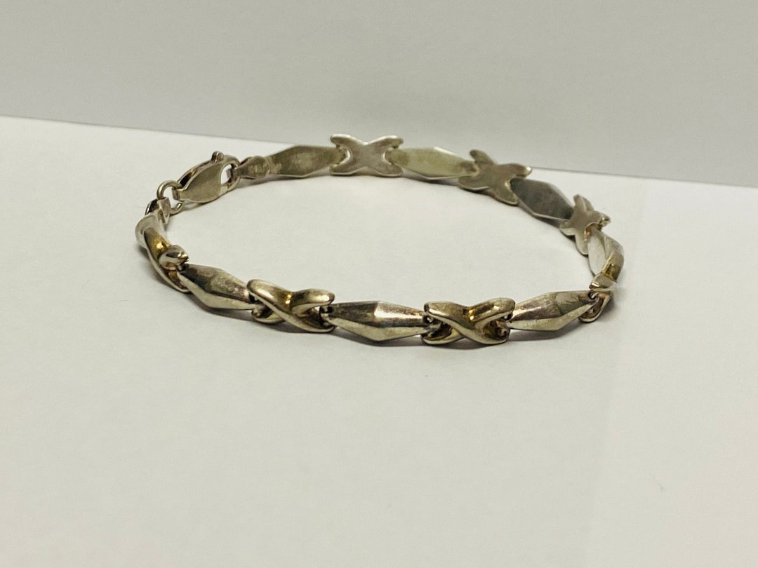 Vintage Sterling Silver Unique HAN Link Bracelet - Etsy