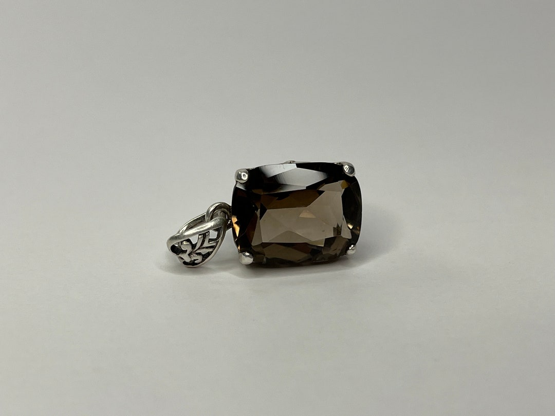 Vintage Pranda Sterling Silver Smoky Quartz Pendant - Etsy
