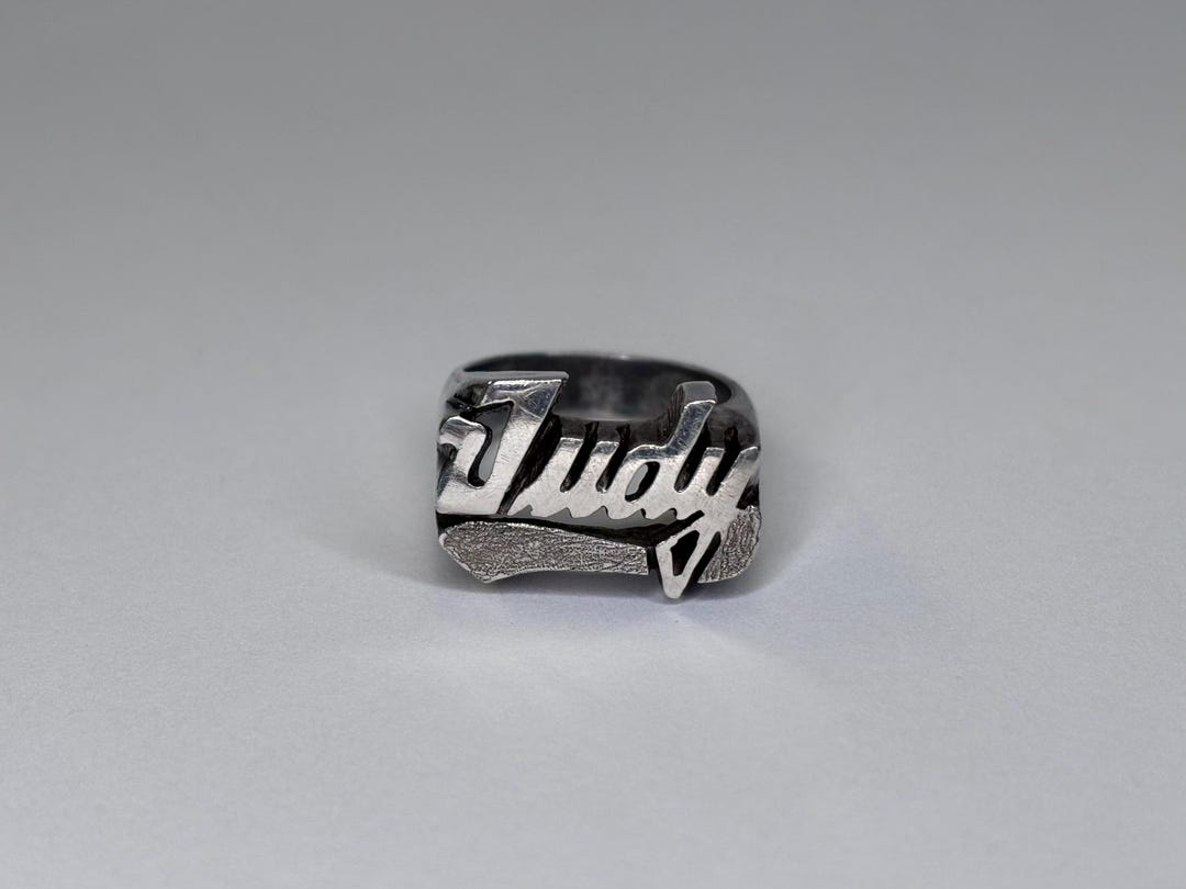 Vintage Sterling Silver "judy" Name Ring - Etsy