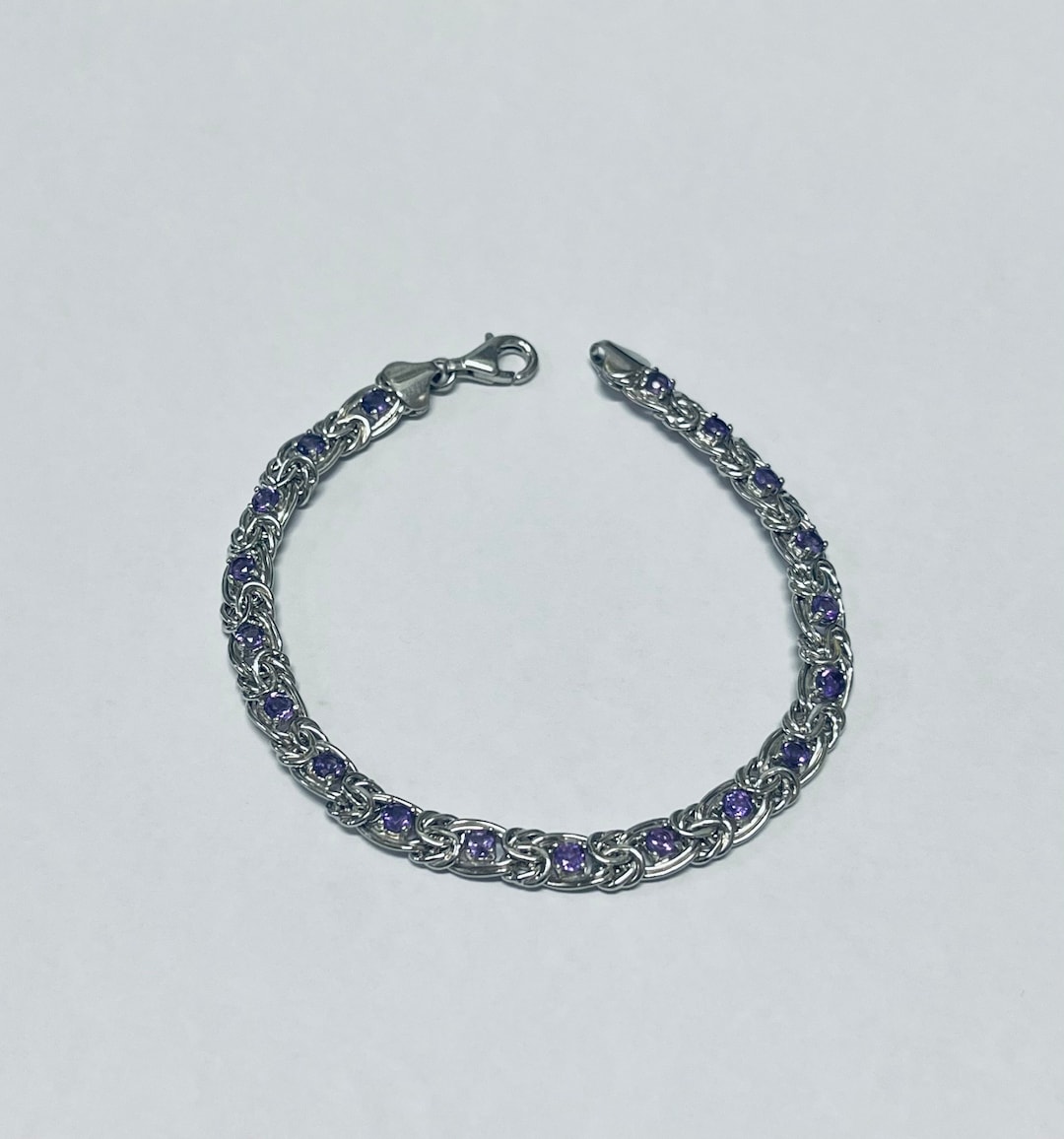 Vintage Atasay Kuyumculuk Sterling Silver Amethyst Bracelet - Etsy