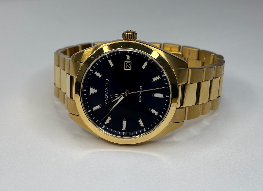 Movado Heritage Series Datron Men's Watch - Swiss Quartz Movement, Stainless Steel Link Bracelet ...