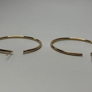 Vintage SLC 10K Yellow Gold Circle 2 1/2 Inches Hoop Earrings - Etsy