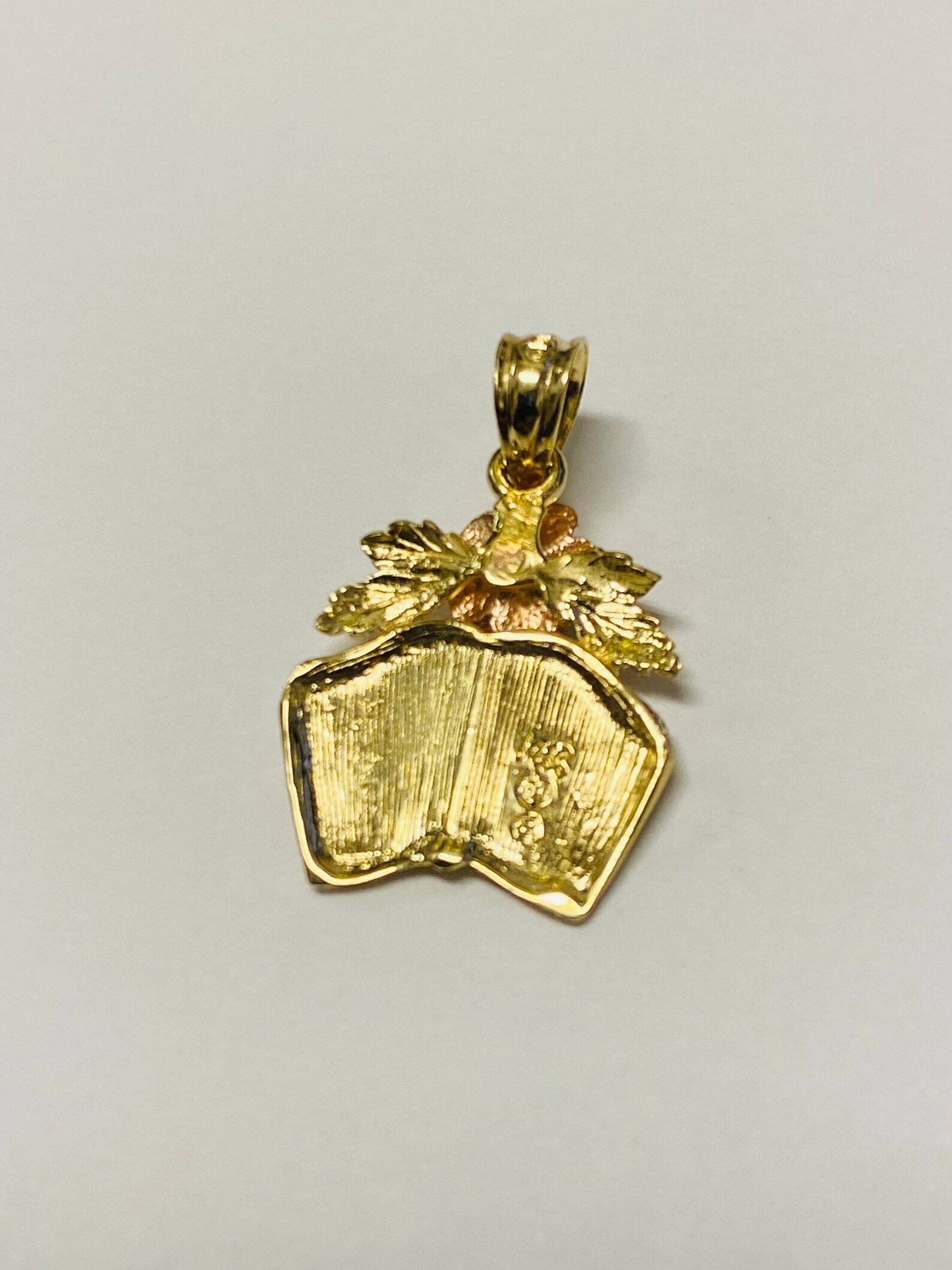 Vintage Oroamerica 14K Yellow & Rose Gold Holy Bible Pendant | Etsy