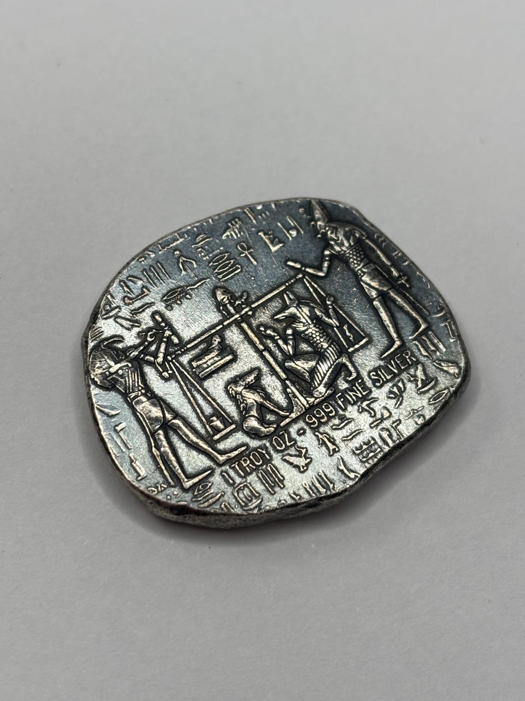 1 Troy Ounce .999 Fine Silver Relic Bar Egyptian God Anubis Monarch - Etsy