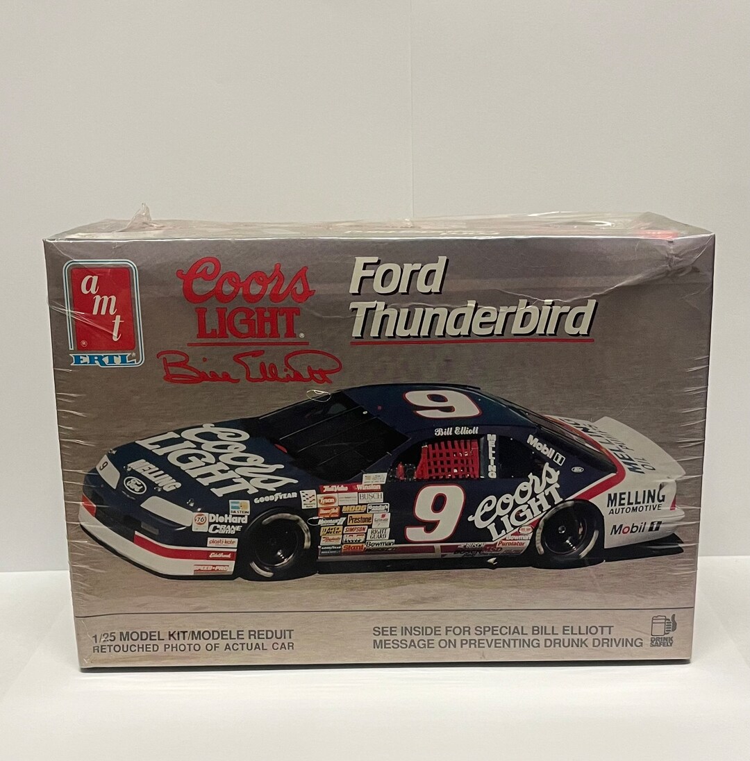 Bill Elliott 1991 ERTL Coors Light Ford Thunderbird 1/25 Scale Model ...
