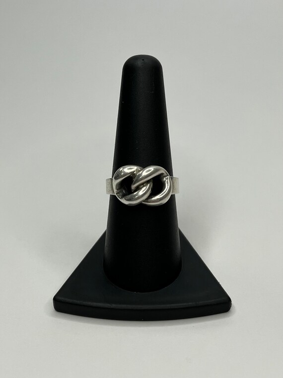 Vintage 800 Silver Unique Interlocking Knot Design Ri… - Gem