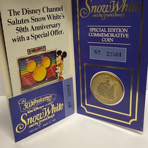1987 50th Anniversary Snow White Special Edition Commemorative Ticket ...