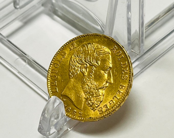 1882 20 Franc Belgium Leopold II Gold Coin - Etsy