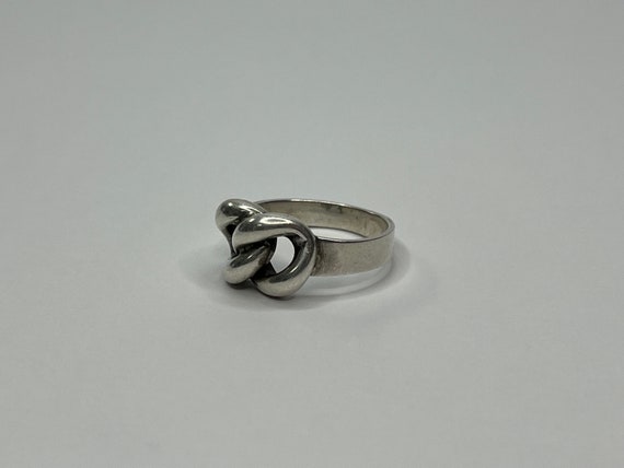 Vintage 800 Silver Unique Interlocking Knot Design Ri… - Gem