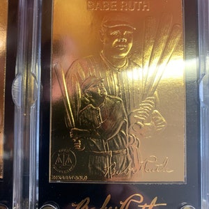 The Heroes of Baseball 22kt Gold Card Collection 13 Different Players ...