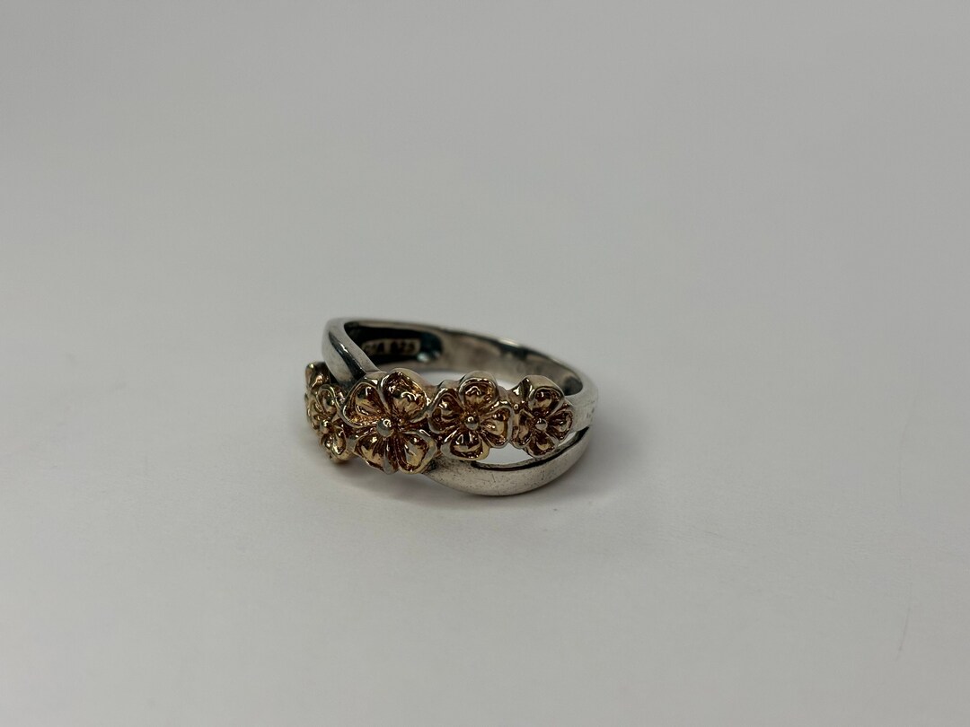 Vintage Charles Addison Sterling Silver Floral Theme Ring - Etsy