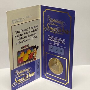 1987 50th Anniversary Snow White Special Edition Commemorative Ticket ...