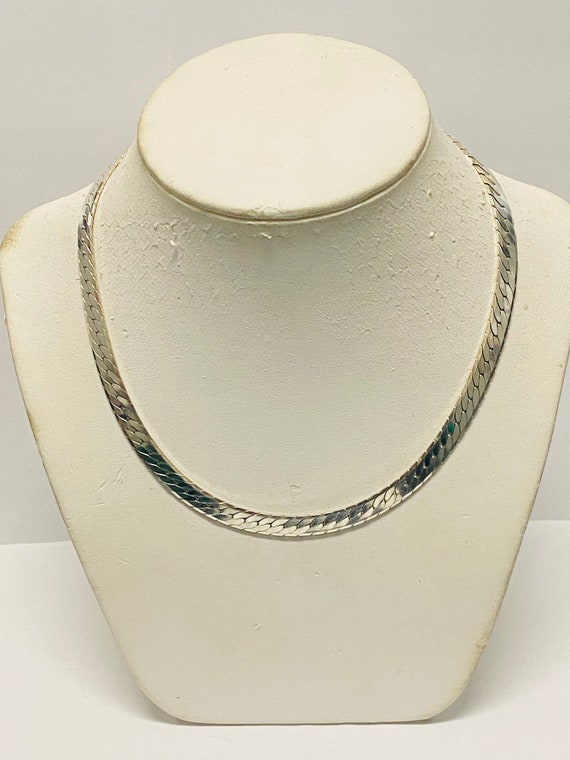 Vintage italy herringbone necklace - Gem