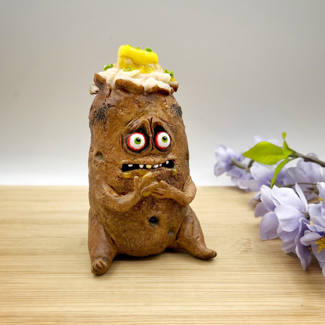 Buttery Baked Potato Figurine, Whimsical Desk Decor Buddy ...