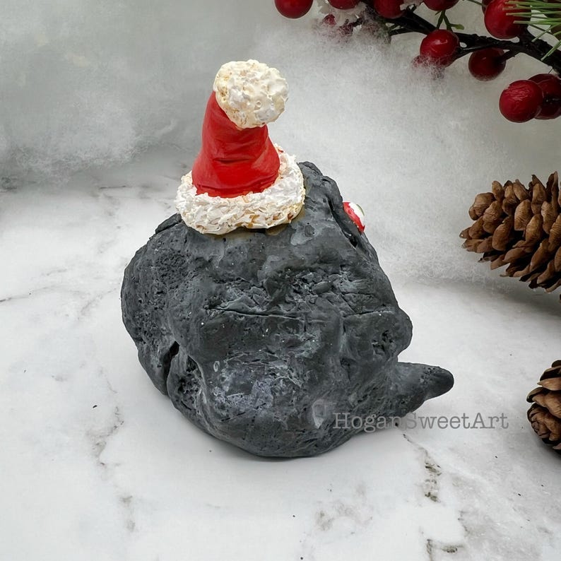 Grumpy Lump of Christmas Coal Figurine, Bah Humbug Sculpture, Original ...