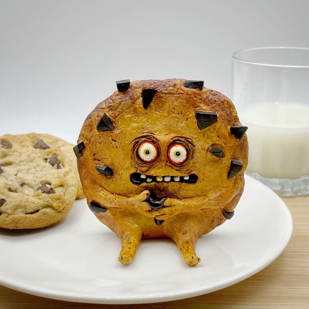 Concerned Cookie Buddy, Whimsical Chocolate Chunk Sculpture ...