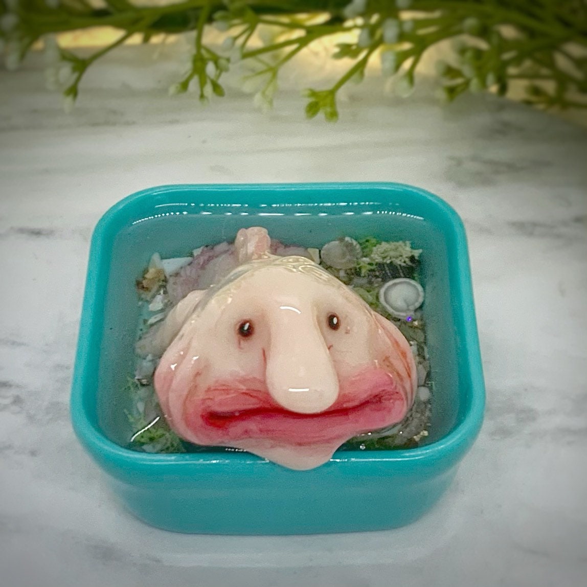 Blob fish in resin pond bowl weirdo gift blobfish figurine | Etsy