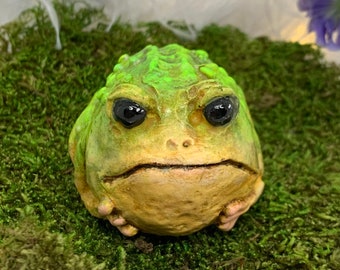 Grumpy Frog Art | Etsy