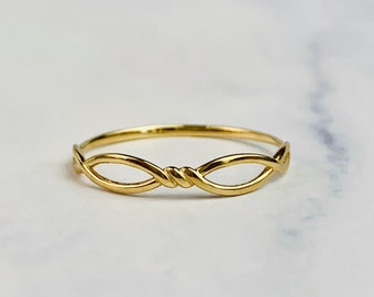 Infinity Symbol Gold Ring - Etsy