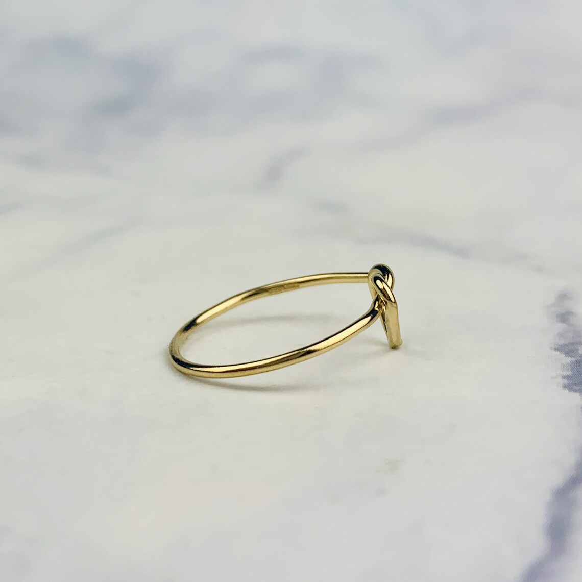 Gold Filled Heart Shaped Knot / Lover's Knot Stackable Ring 0.97mm - Etsy