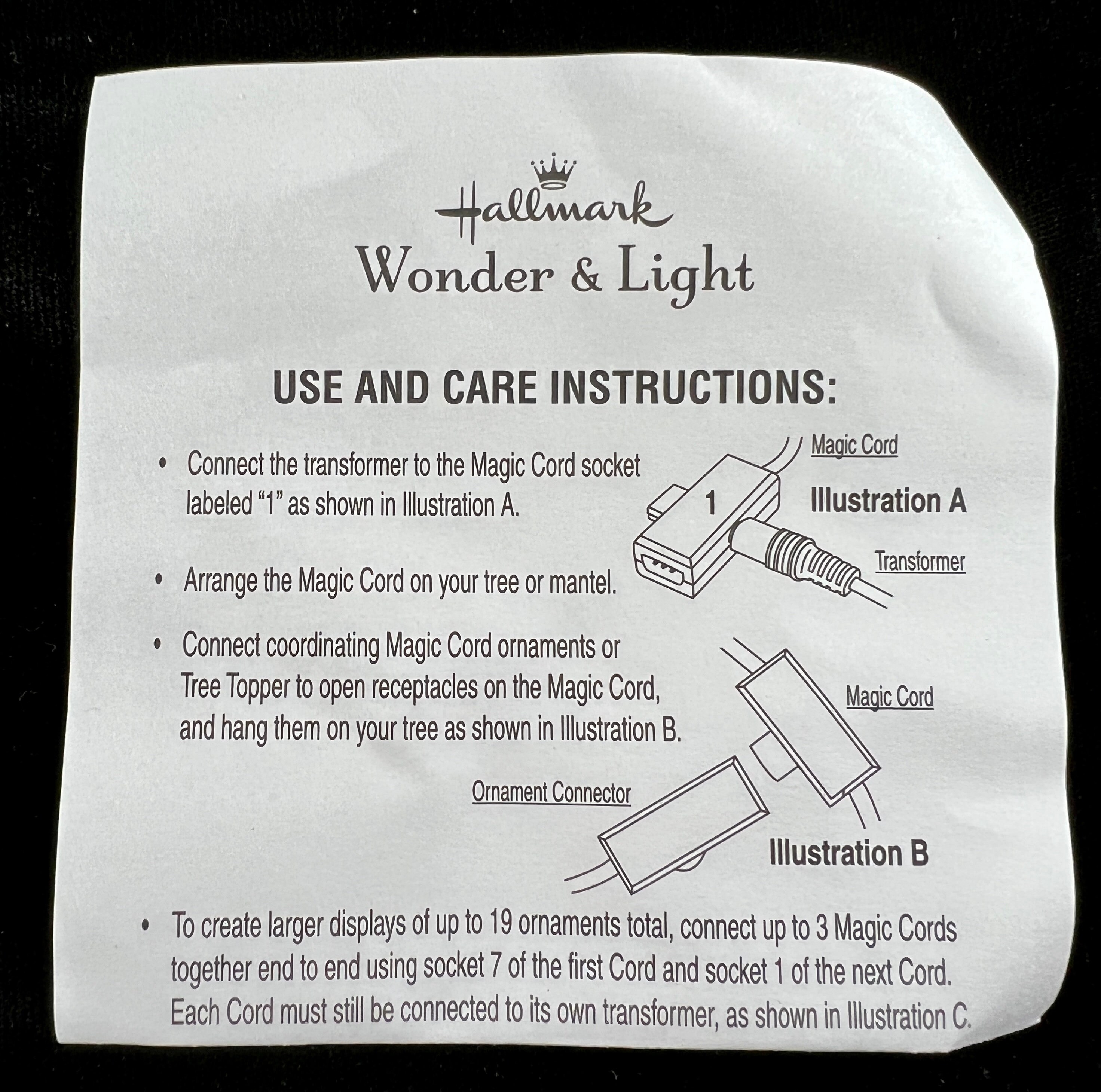 Hallmark Wonder and Light Magic Cord / Electrical Power Supply - Etsy