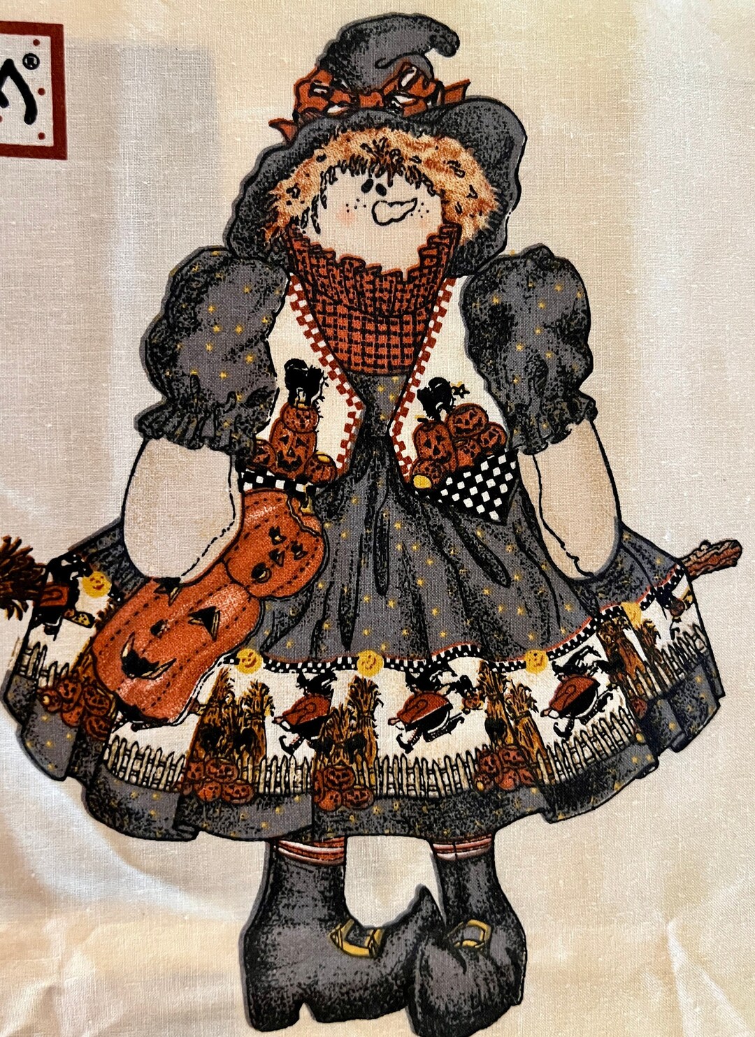 Vintage Daisy Kingdom Broomzelda Doll Fabric Panel / Designed by Sandi ...