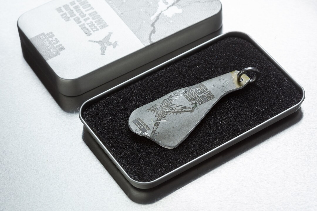 Aircraft Cladding Keychain Made From Piece Shot Down Russian SUKHOI SU ...
