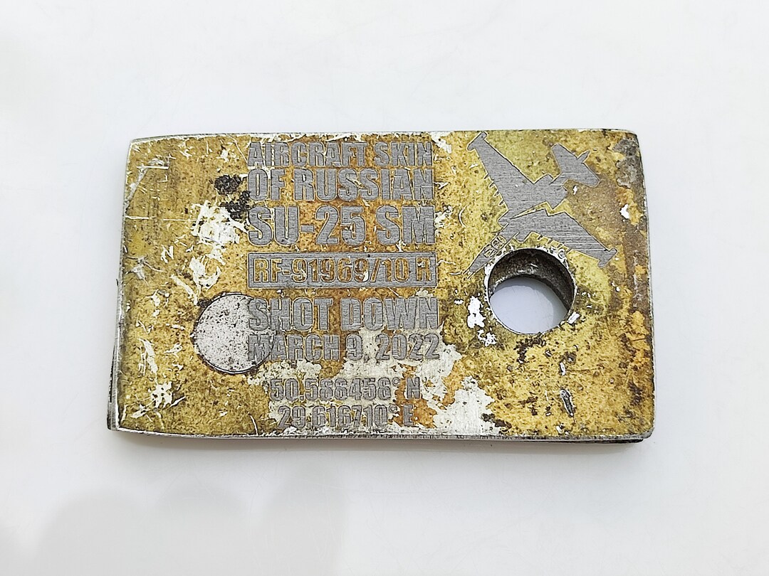 Aircraft Skin Cladding Keychain Made From Piece Shot Down Russian ...