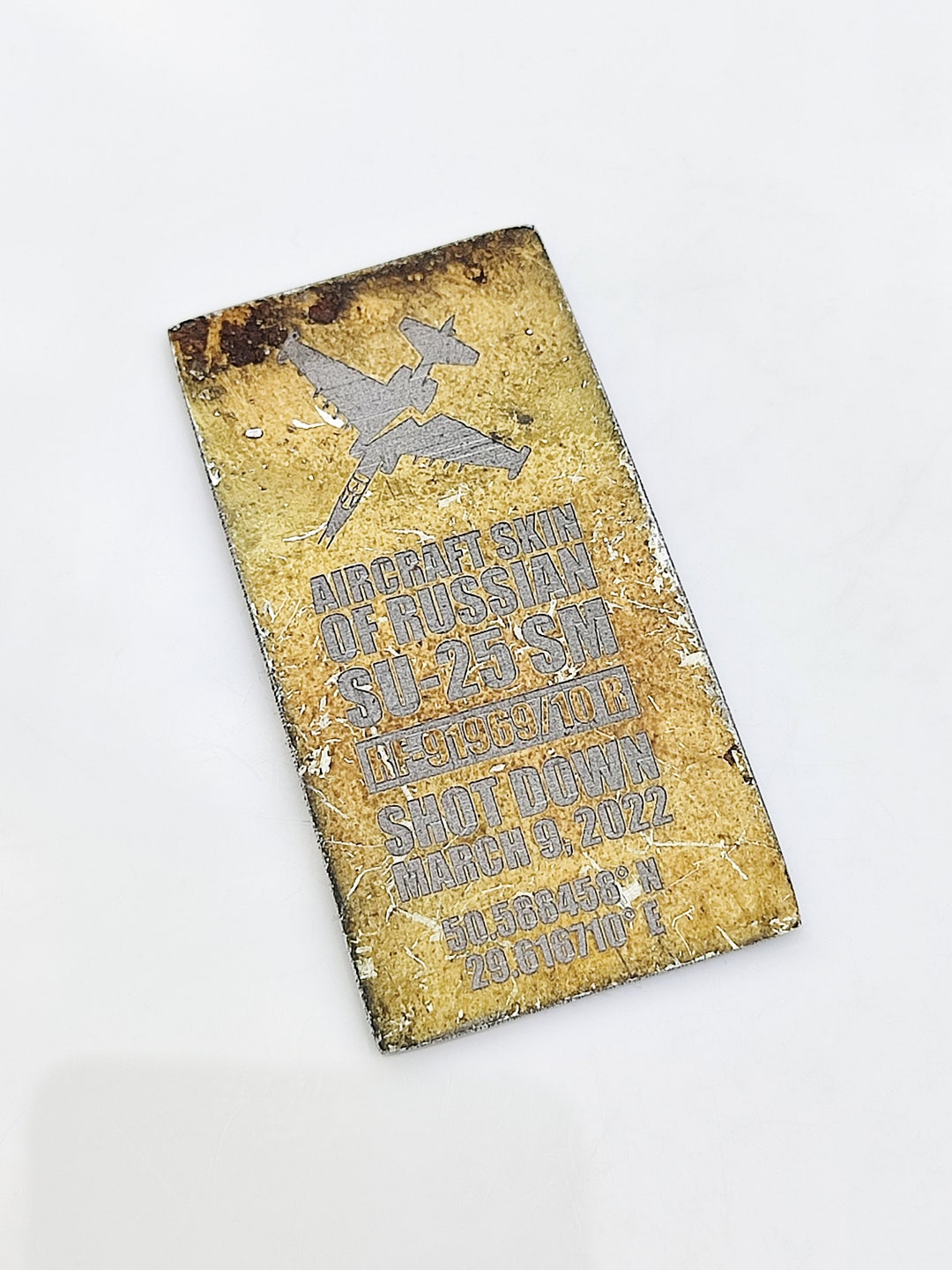 Aircraft Skin Cladding Keychain Made From Piece Shot Down Russian ...