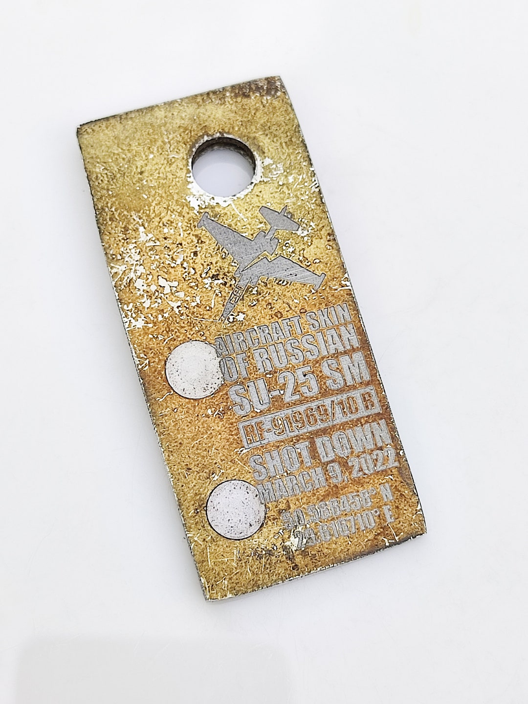 Aircraft Skin Cladding Keychain Made From Piece Shot Down Russian ...