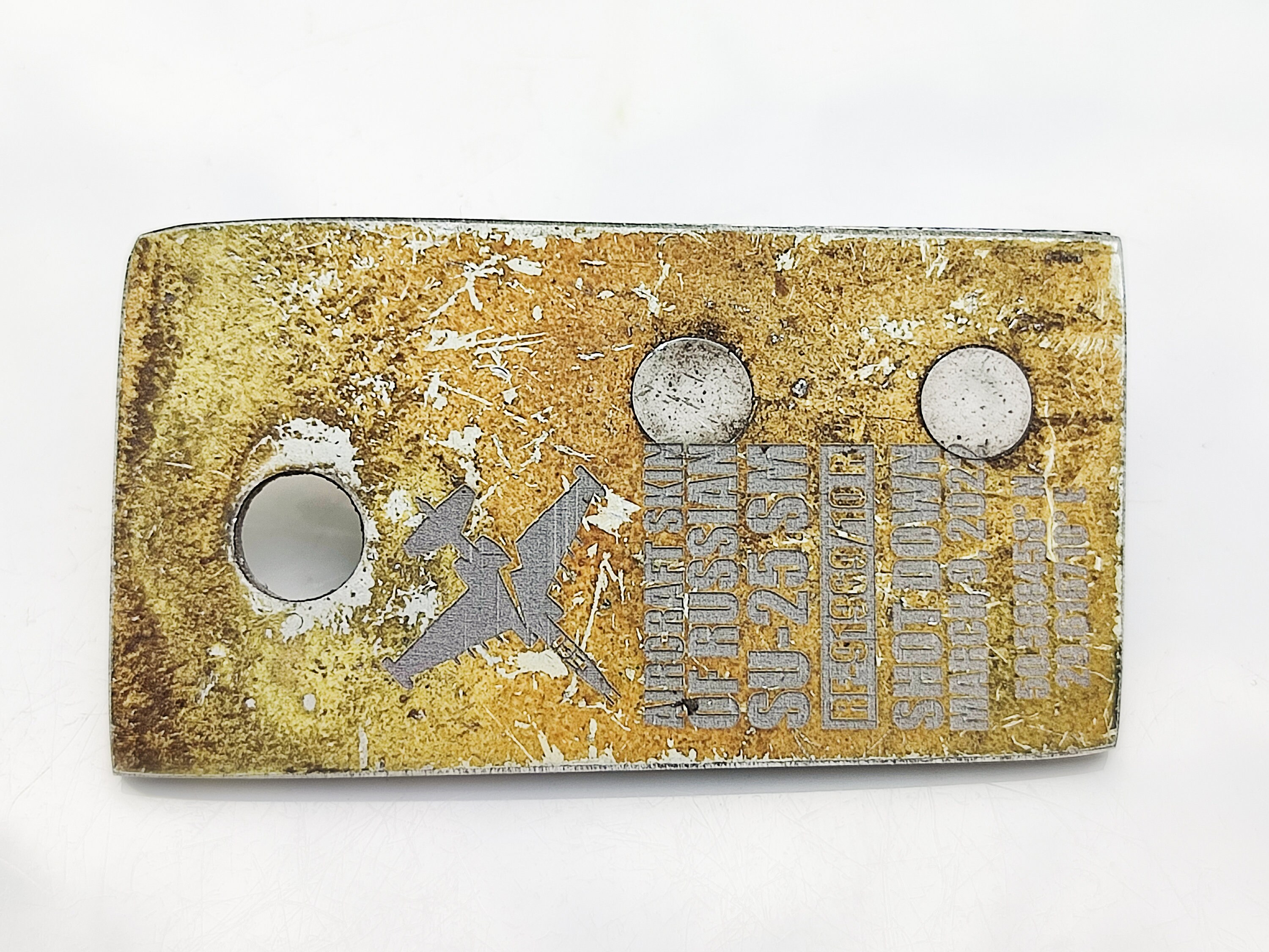 Aircraft Skin Cladding Keychain Made From Piece Shot Down Russian ...