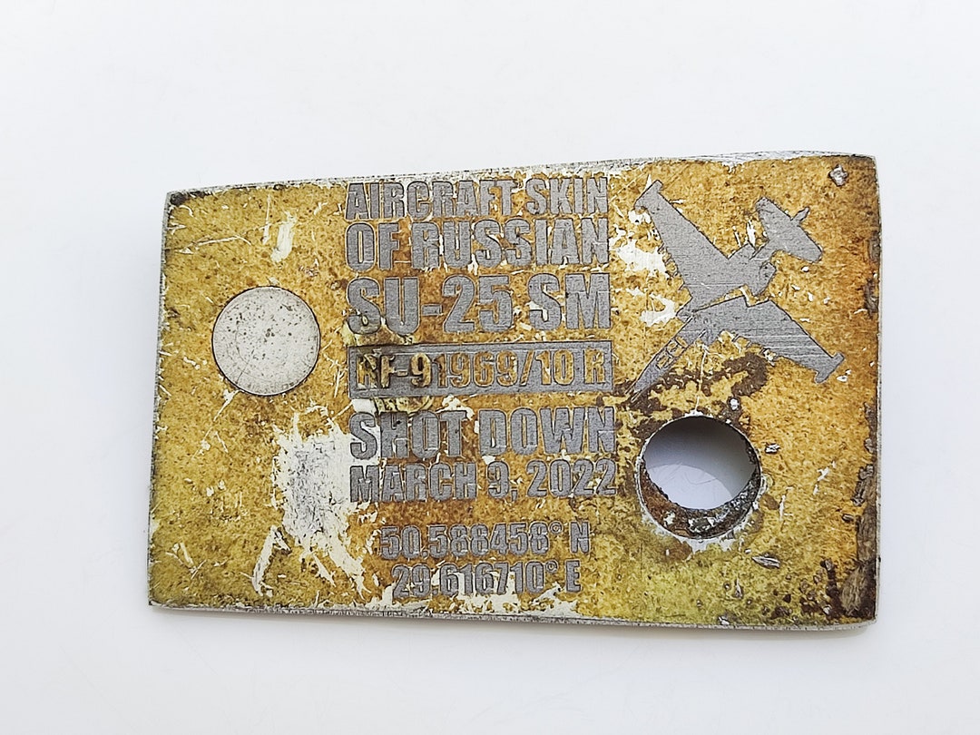 Aircraft Skin Cladding Keychain Made From Piece Shot Down Russian ...