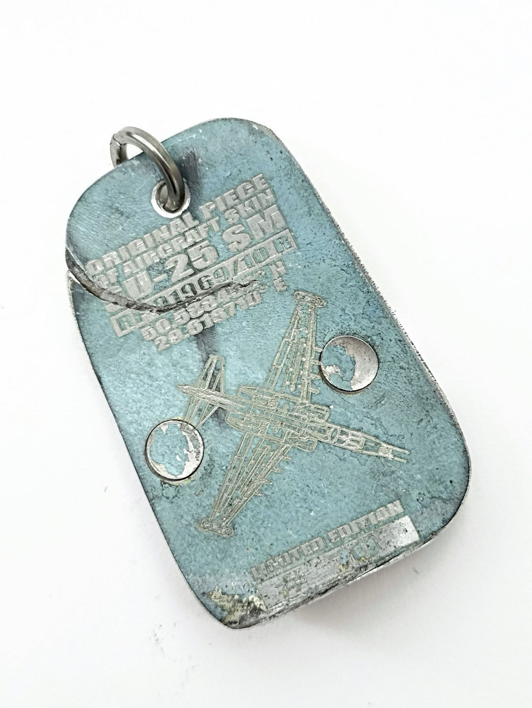 Aircraft Cladding 70 Keychain Made From Piece Shot Down Russian SUKHOI ...