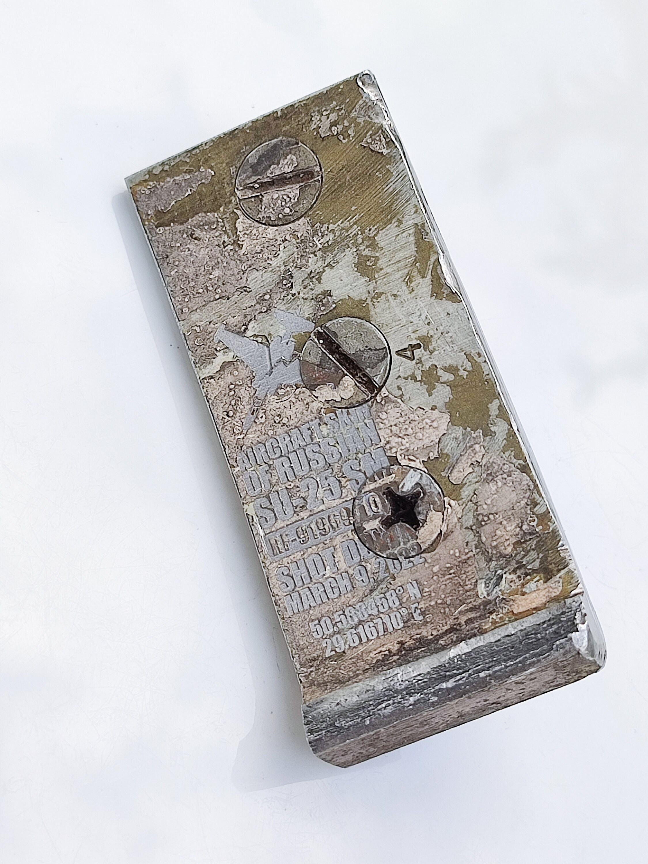 Aircraft Skin Cladding Keychain Made From Piece Shot Down Russian ...