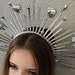 Disco Ball Space Disco Light-up Crown - Silver Sunburst Goddess Crown ...