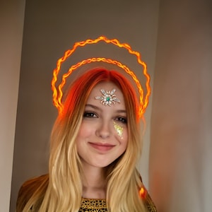 Light UP Glowing Halo Crown - Multiple Colors - Goddess Halo Crown ...