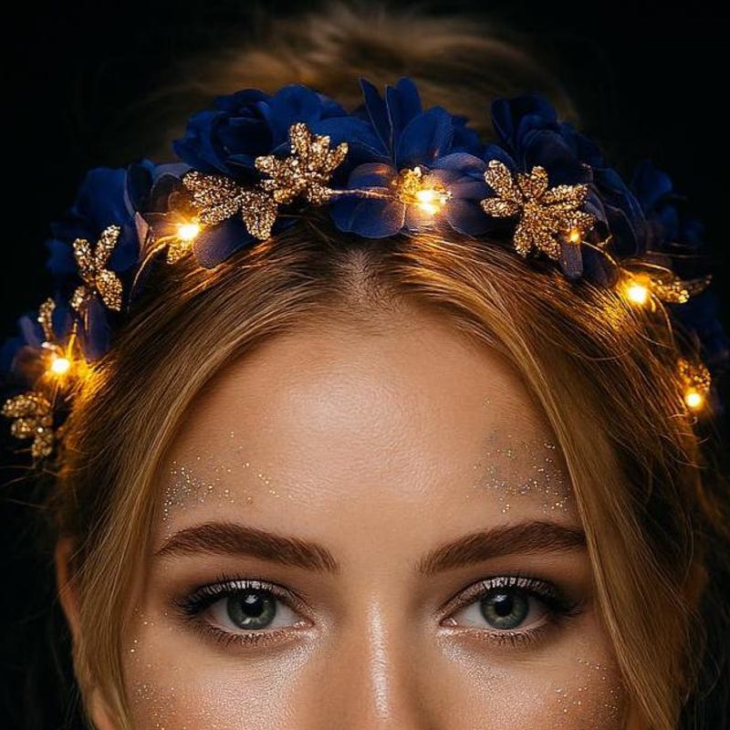 Blue Flower Crown - Etsy