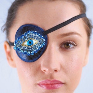 Surreal Beaded Eyepatch : Beaded Evil Eye, Festival Eyepatches | Unisex ...