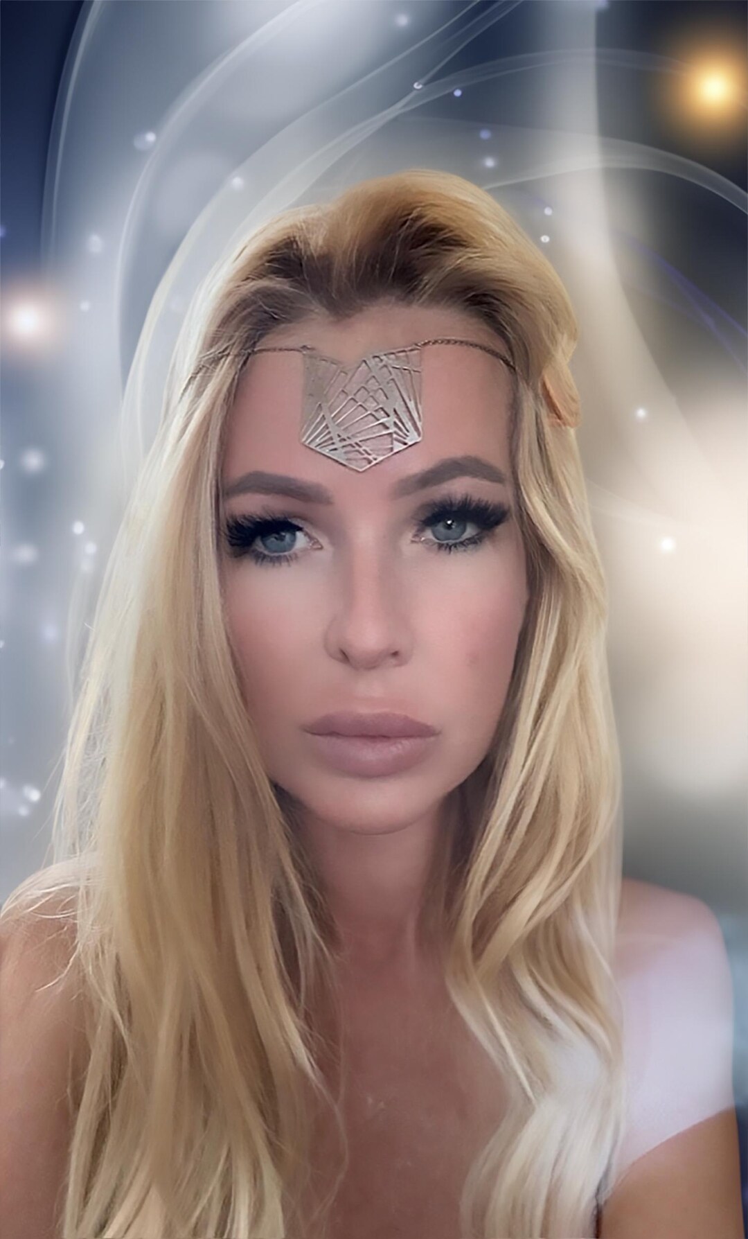 Forehead Crown, Stainless Steel Festival Headpiece, Geometric Head ...