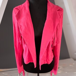 Hellcat Hot Pink Fringe Jacket With Optional LED Lighting Accent Party ...