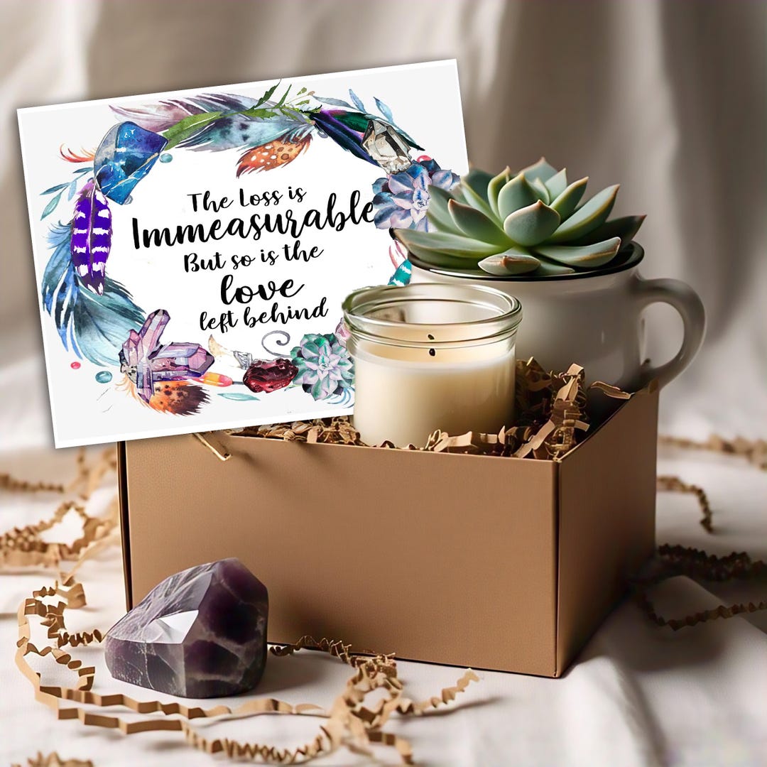 The Loss is Immeasurable – Sympathy Gift Box With Live Succulent ...
