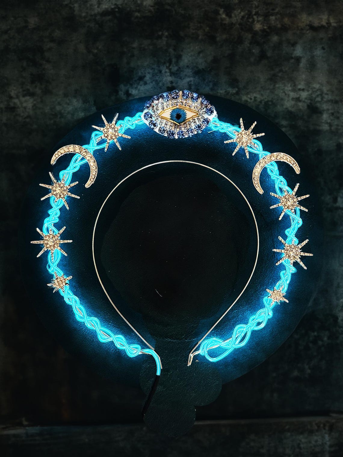 Celestial Evil Eye Light-up Crown: Rhinestone Goddess Headpiece ...
