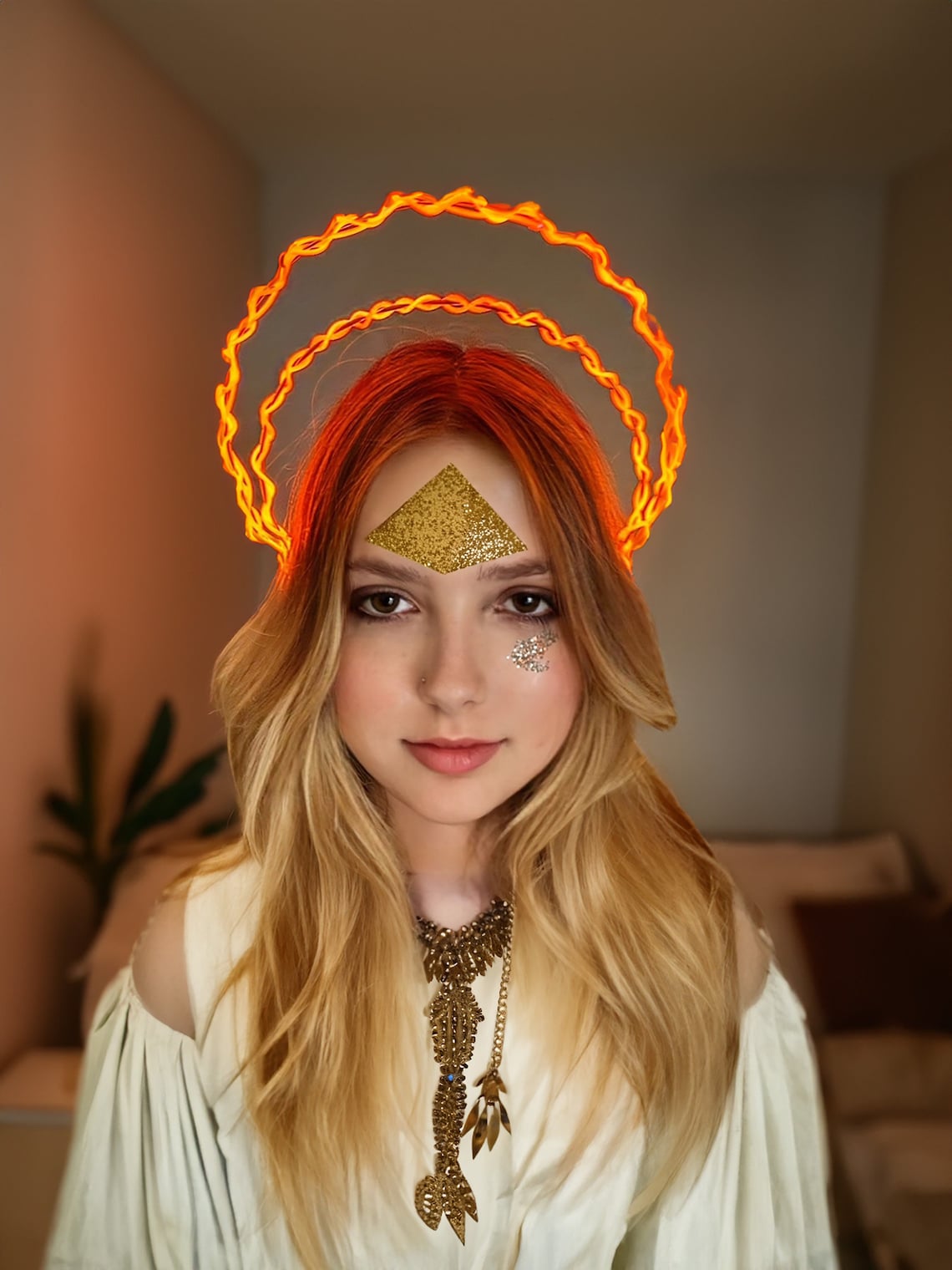 Light UP Glowing Halo Crown - Multiple Colors - Goddess Halo Crown ...