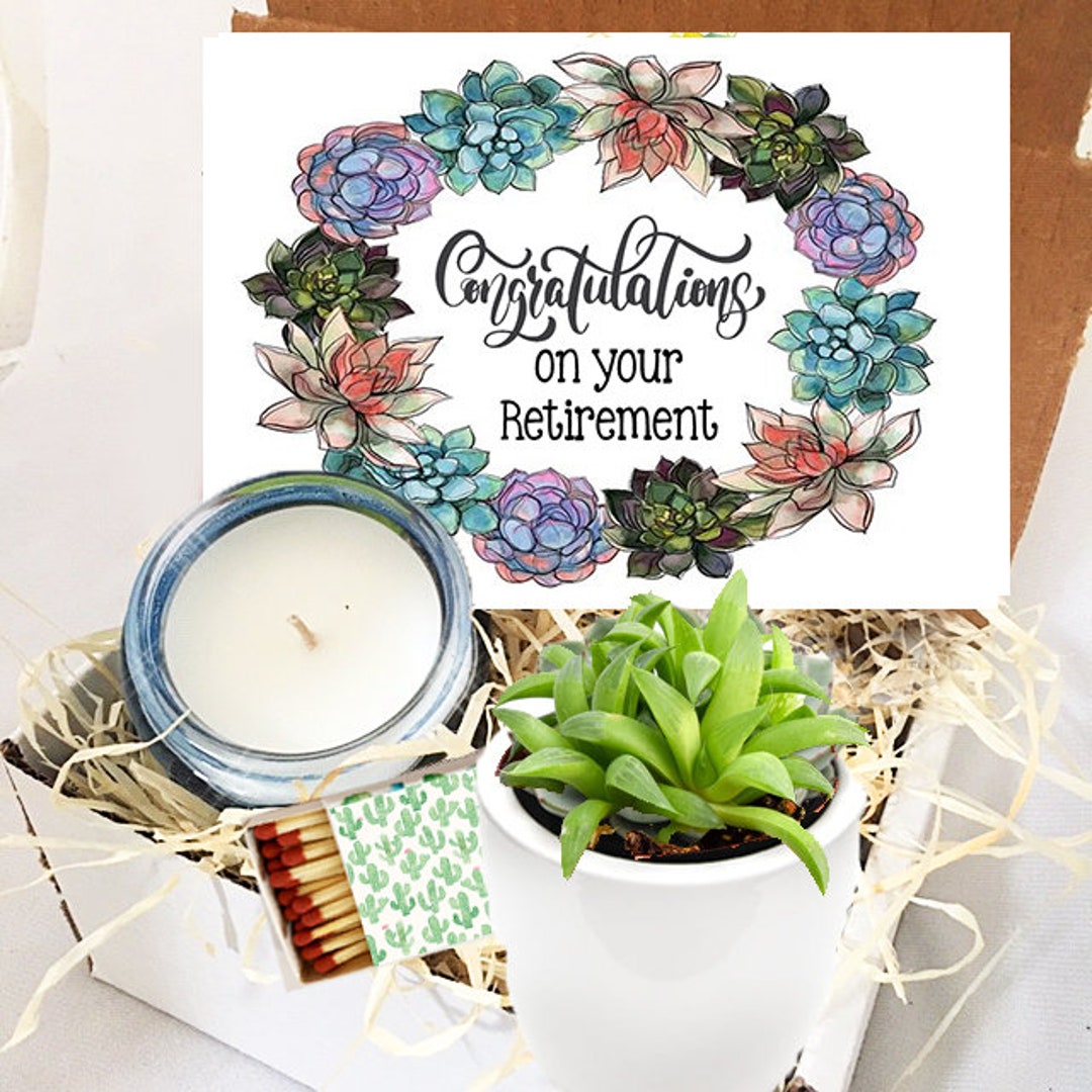 Congratulations on Your Retirement Succulent Gift Box FREE SHIPPING ...