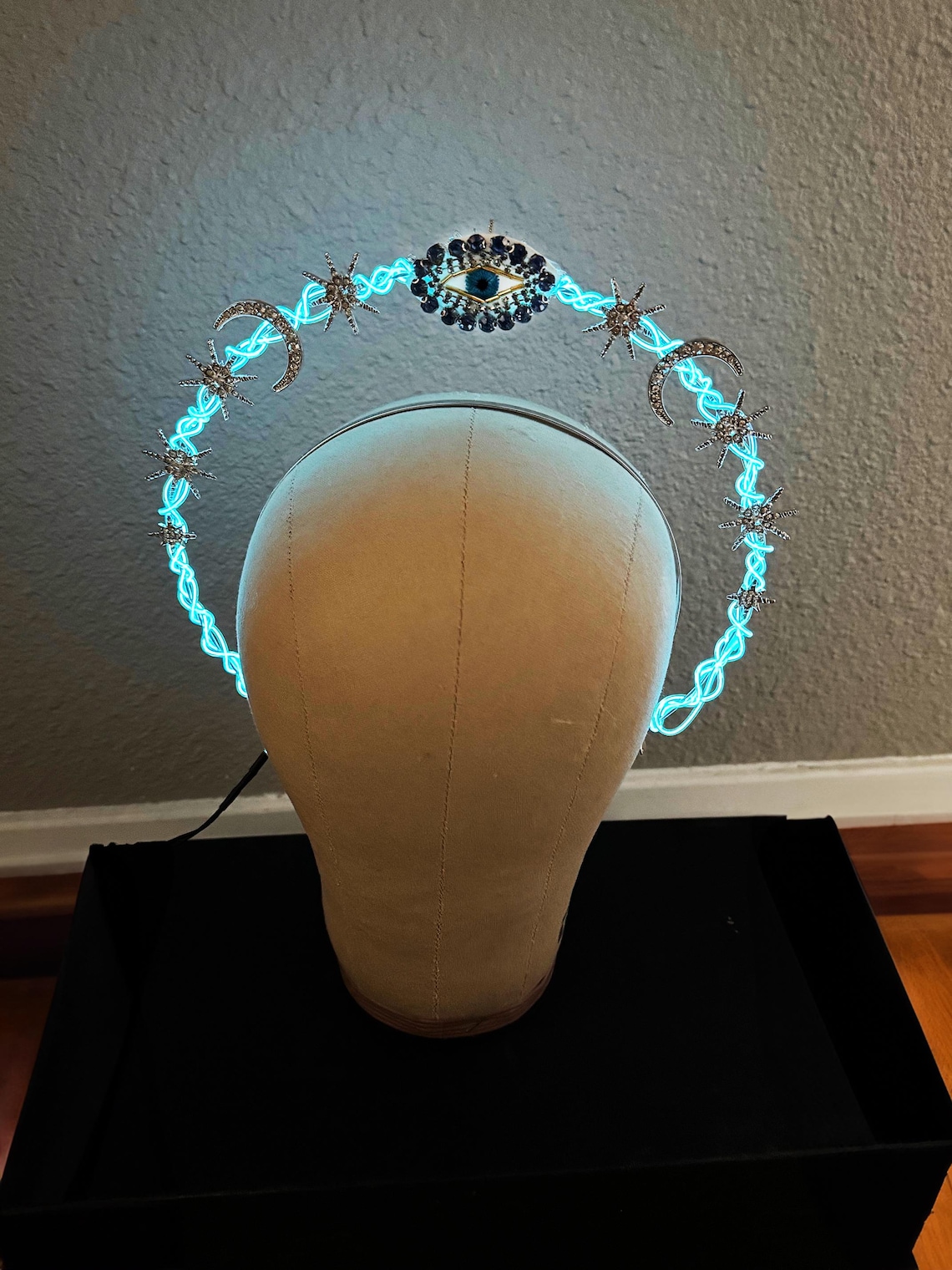 Celestial Evil Eye Light-up Crown: Rhinestone Goddess Headpiece ...