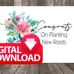 Print at Home Card DIGITAL DOWNLOAD DIY Congrats on - Etsy